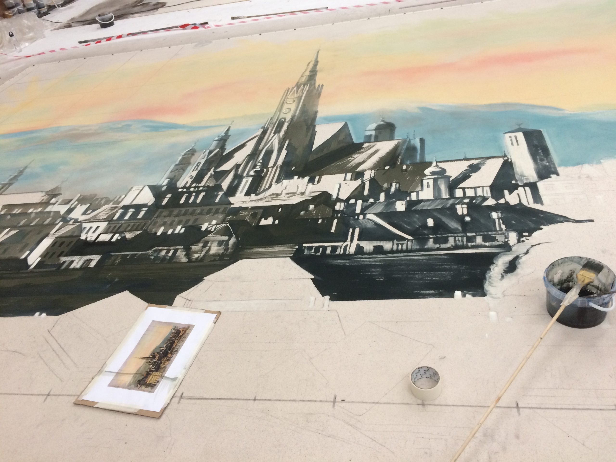 Scenic art : Cloth painting - Sam Johnson Art